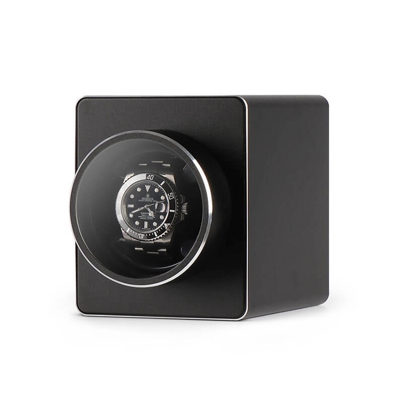 Timeless Precision: Metal Single Watch Winder in Black